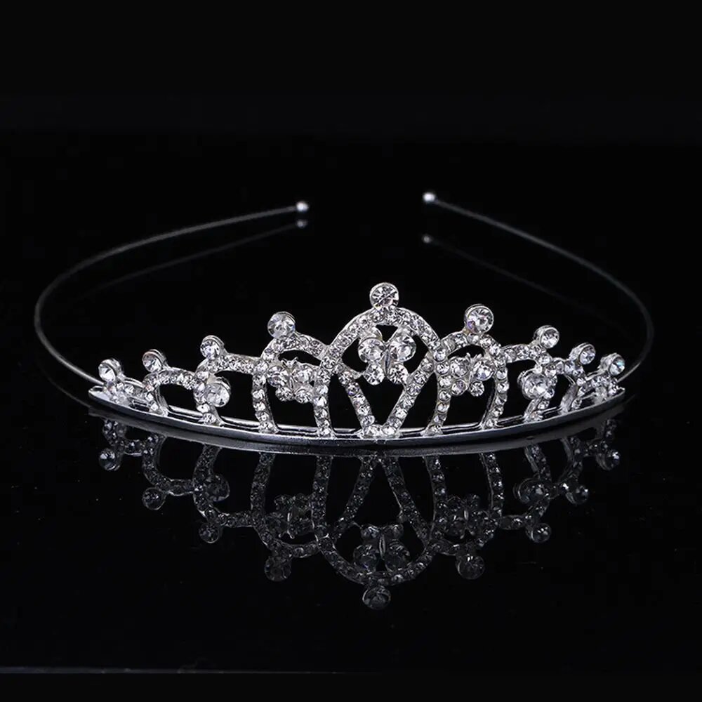 Детская корона-повязка, серебро, алюминиевый сплав, Metal color: 2