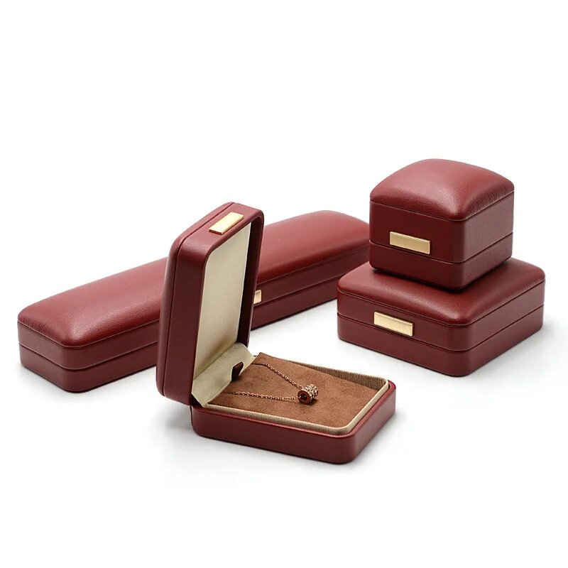 Шкатулка для украшений JMjermyn из искусственной кожи Бордовый, Ring Box, Red