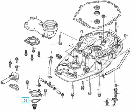 Уплотнительное кольцо, крышка термостата; Артикул Honda: 19317ZW9000 (Оригинал)