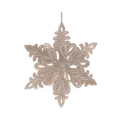 Снежинка №05 для елки, новогоднее украшение 11 х 4 х 11 см, код 254609-DG77, стильная