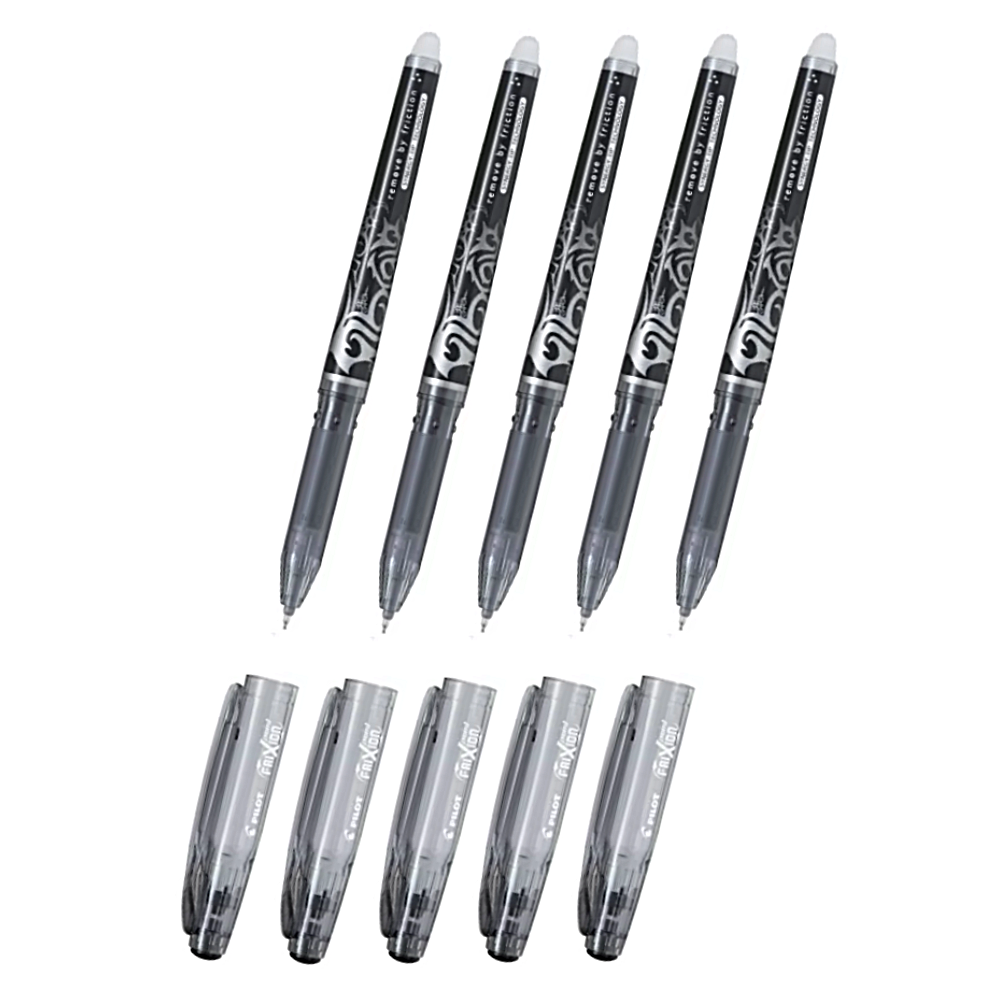 Ручка гелевая 5 шт стираемая PILOT FriXion Point 0,5мм, цвет чернил черный