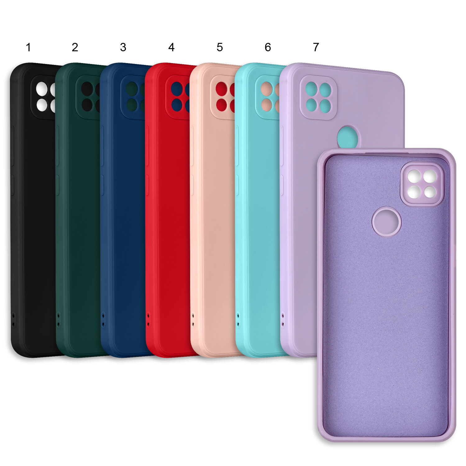 Чехол защитный для Xiaomi Redmi 9C и Redmi 10A с защитой камеры и подкладкой из микрофибры, черный