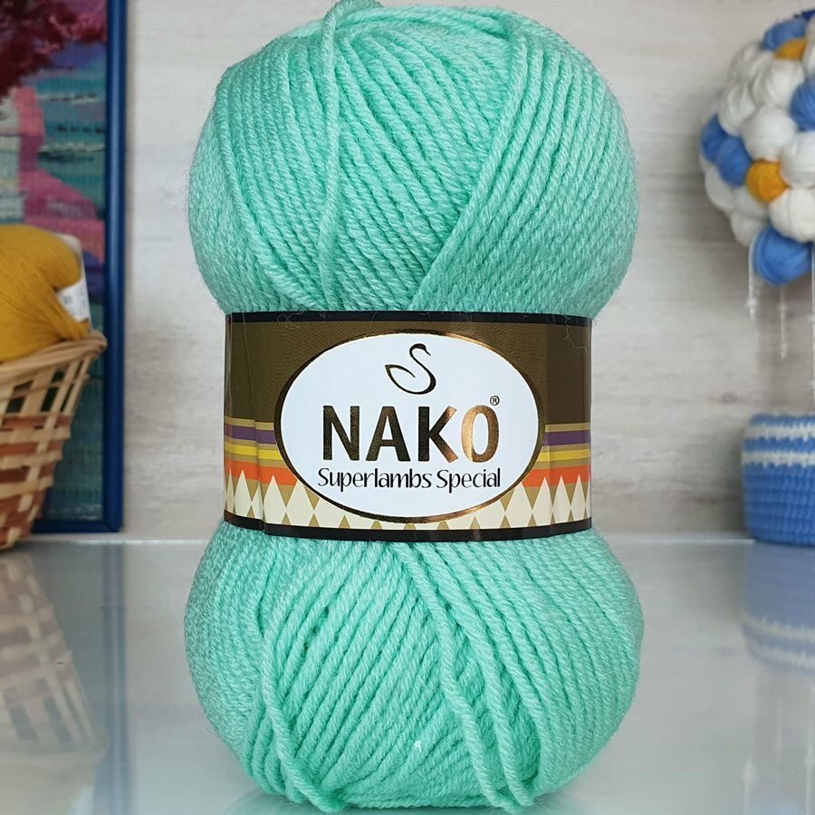 Пряжа Nako SUPERLAMBS SPECIAL 3726 весна (5 мотков)