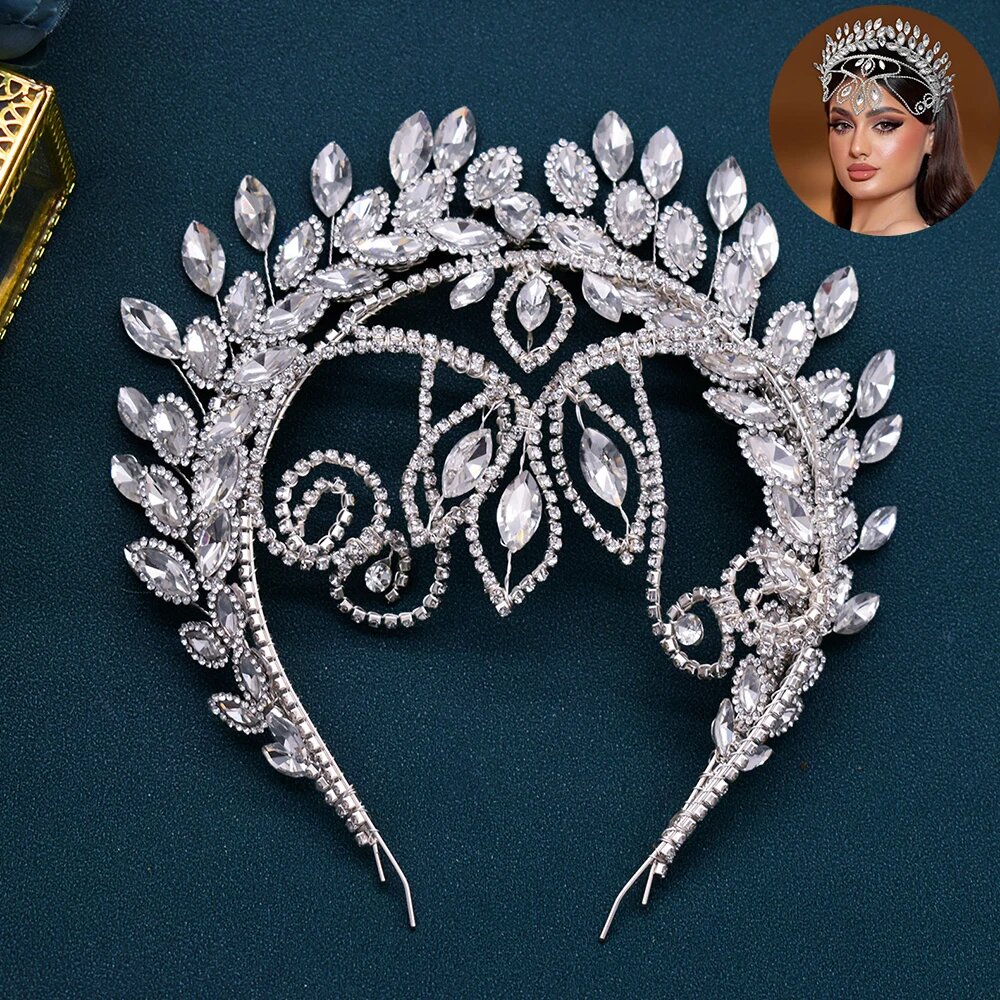 Свадебная диадема Snow Beauty из горного хрусталя DZ130-S