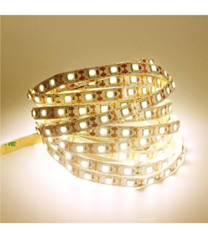 Светодиодная лента SMD 5050. 5В. Цвет свечения: Теплый белый, IP33. Катушка 5 метров.