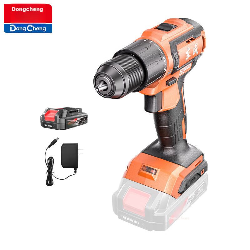 Dongcheng 20V Lithium-Ion Drill, Brushless Electric Drill, Rechargeable Electric Screwdriver, Driver Machine Set, DCJZ2049iADW