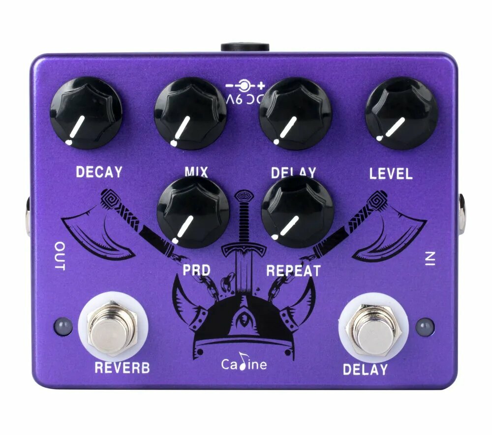 Педаль эффектов реверберации для электрогитары Caline CP-80 Ragnarok Digital Reverb & Analog Delay