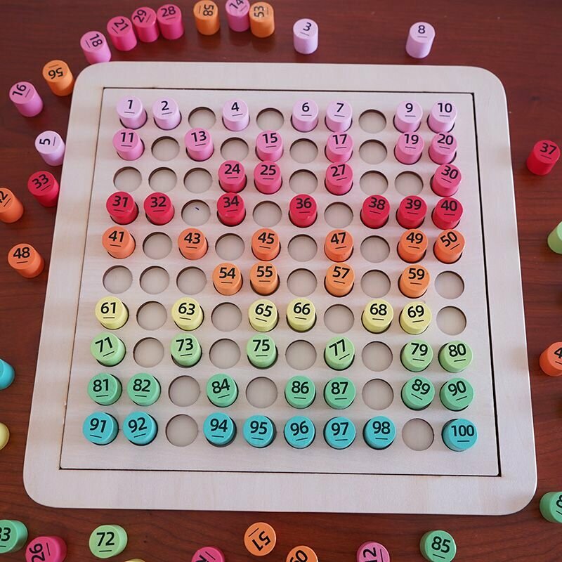 Сортер 1-100 (обучающая доска, армейский зеленый)