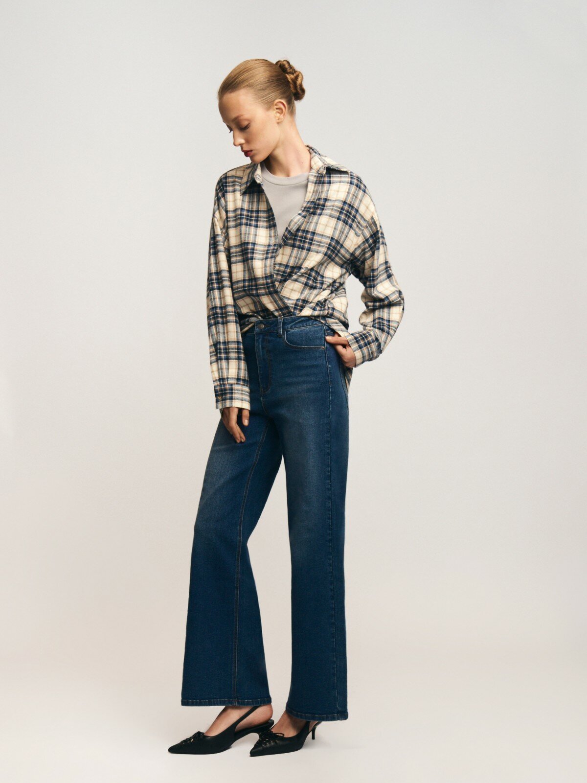 Джинсы широкие 