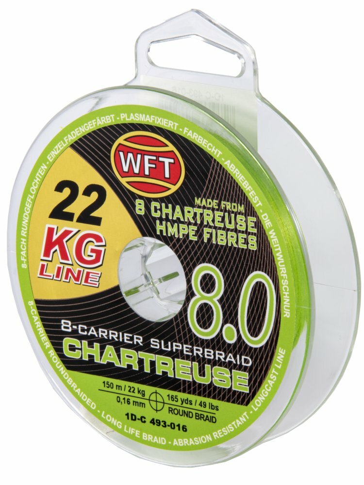 Шнур плетёный WFT KG x8 Chartreuse150/016