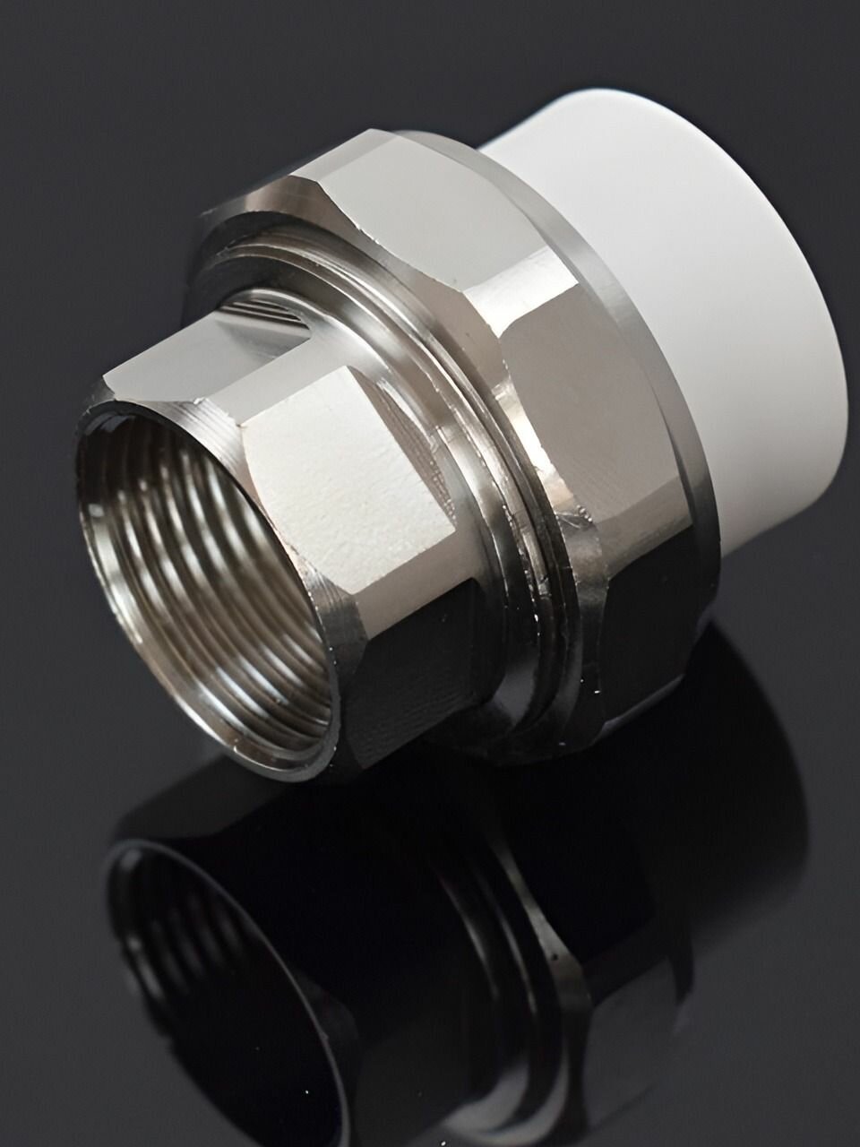 Муфта Aмериканка полипропиленовая 20 мм * 3/4, 1 шт, внутренняя резьба, муфта комбинированная, разъемная=v=