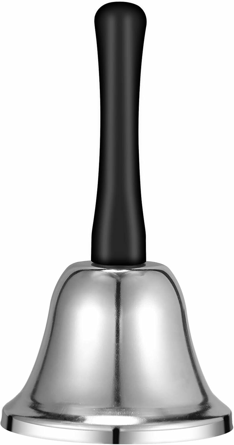 Металлический колокольчик для чайной службы, золотой колокольчик, школьный колокольчик для взрослых (золотой)