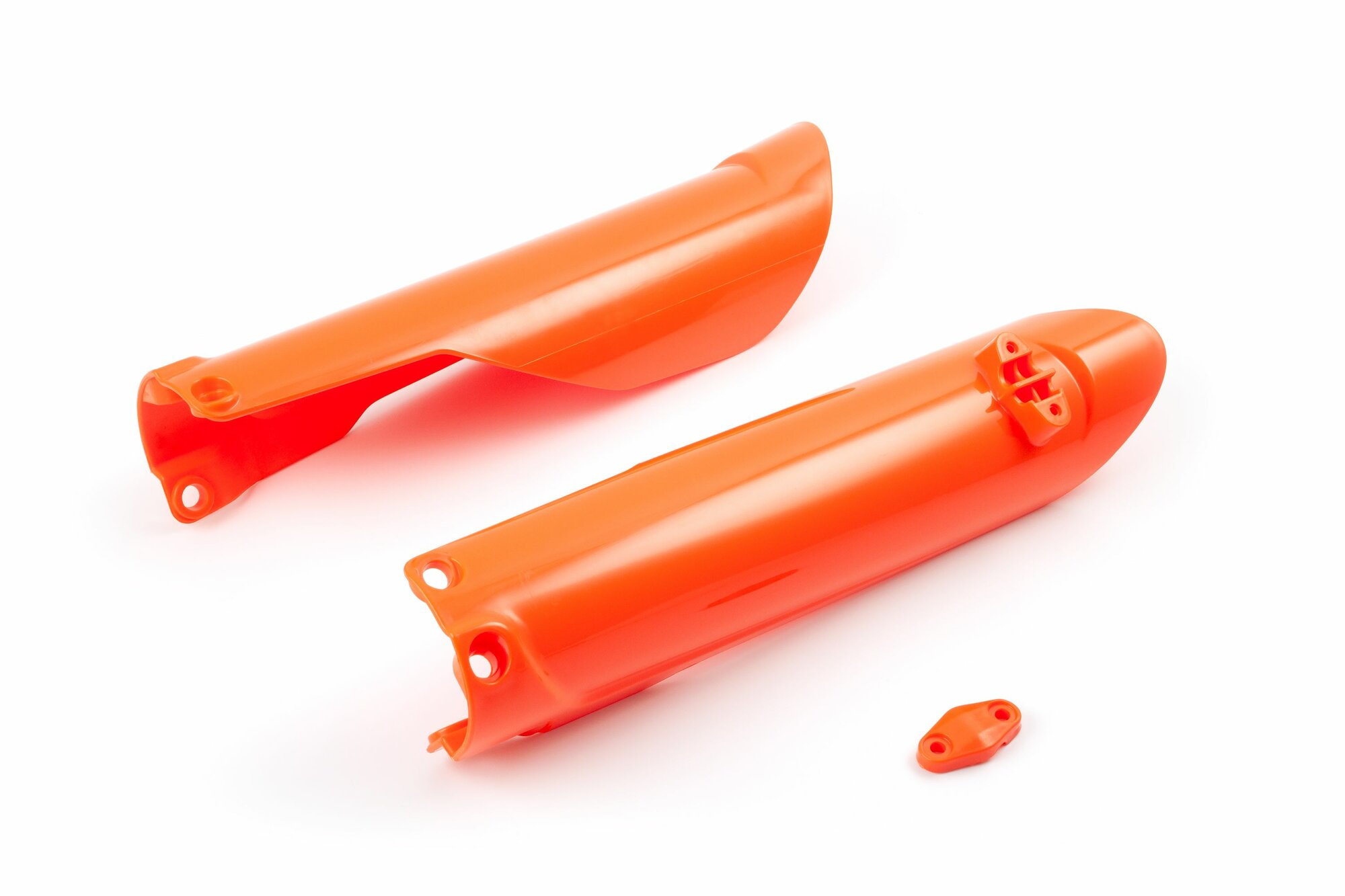 Защита перьев для эндуро мотоцикла под 48 вилку HTW/WP/MNT, оранжевые