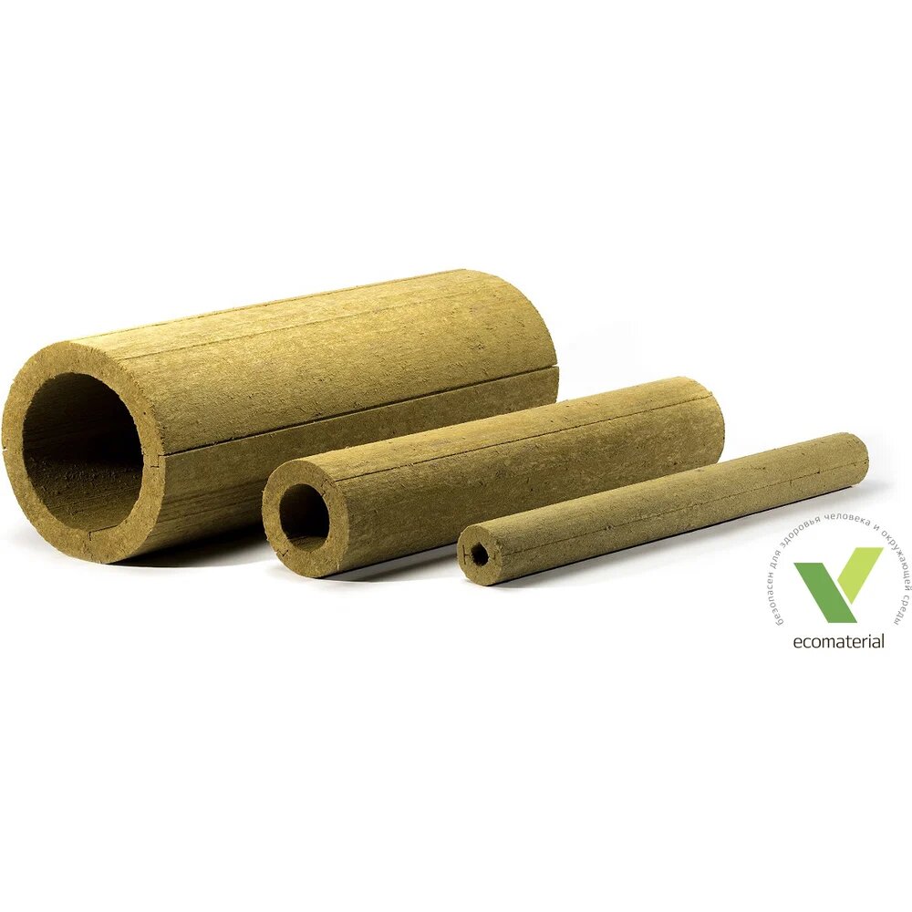 Минераловатные теплоизоляционные цилиндры XOTPIPE SP-100, минеральная вата, температурный