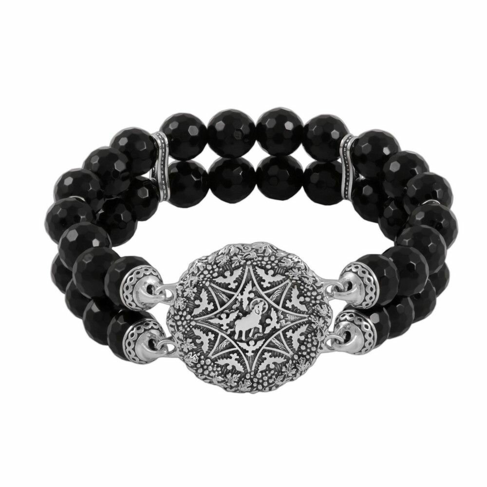 Браслет, серебро, 925 проба, чернение