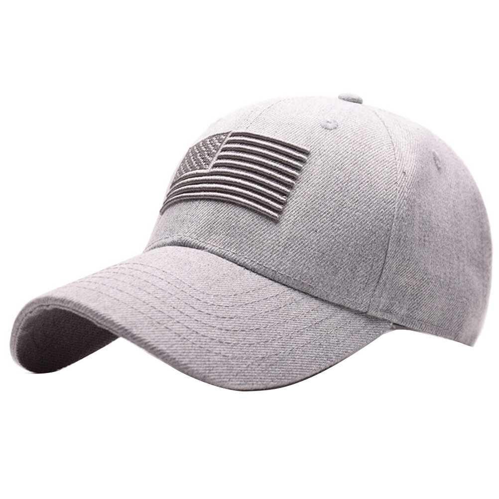 Высококачественная регулируемая бейсболка с вышитыми флагами США