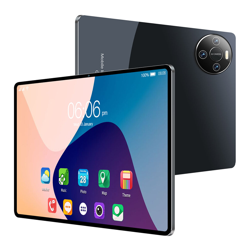 Планшет E60Pro Android 13 10.1 дюймовый экран 8GB+128GB 6500mAh батарея Octa-Core процессор Двойная камера 2М фронтальная 8М задняя синий фиолетовый черный AU EU US UK тип