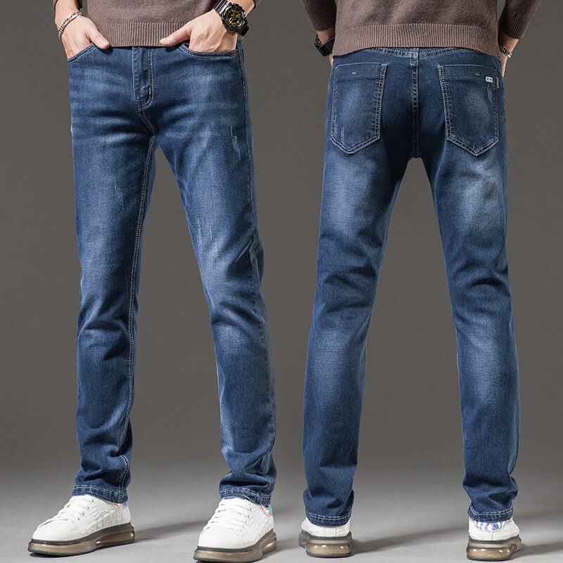 Мужские джинсы Чистый цвет / прямые B1, LI Mall талии_28