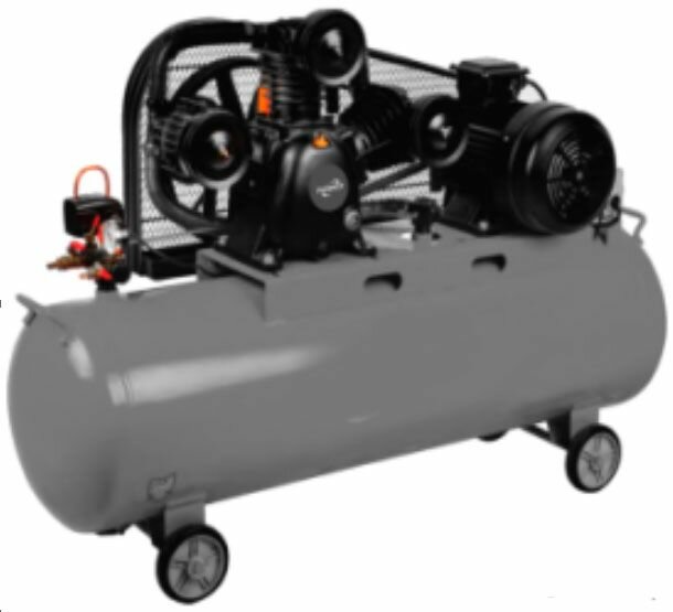 Компрессор воздушный "Техпром" КМ 3Х100/400 (3,2кВт, 400лит/мин, объём 100л,8бар)