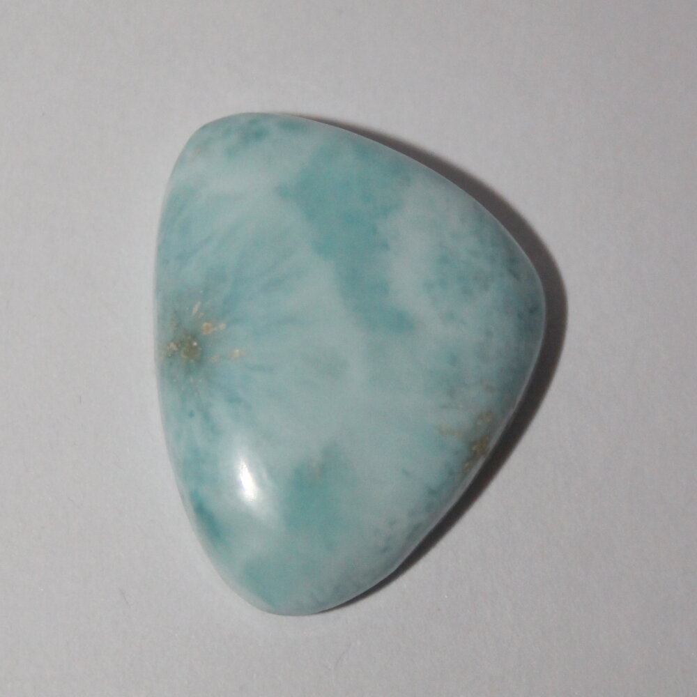 Кабошон Ларимар, ювелирная вставка, 21х17х3 мм, Доминикана "True Stones"