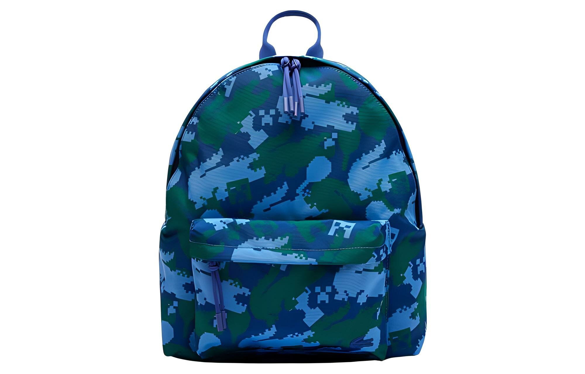 Рюкзак унисекс LACOSTE Minecraft Collaboration полиэстровый, синий и зелёный