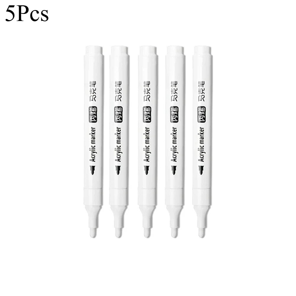 Белый перманентный акриловый маркер 5pcs