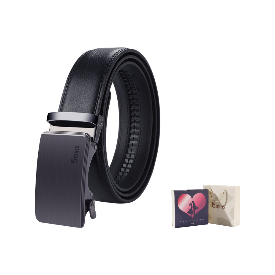 15 MINS Leather Belts Men's 3.5cm 120CM