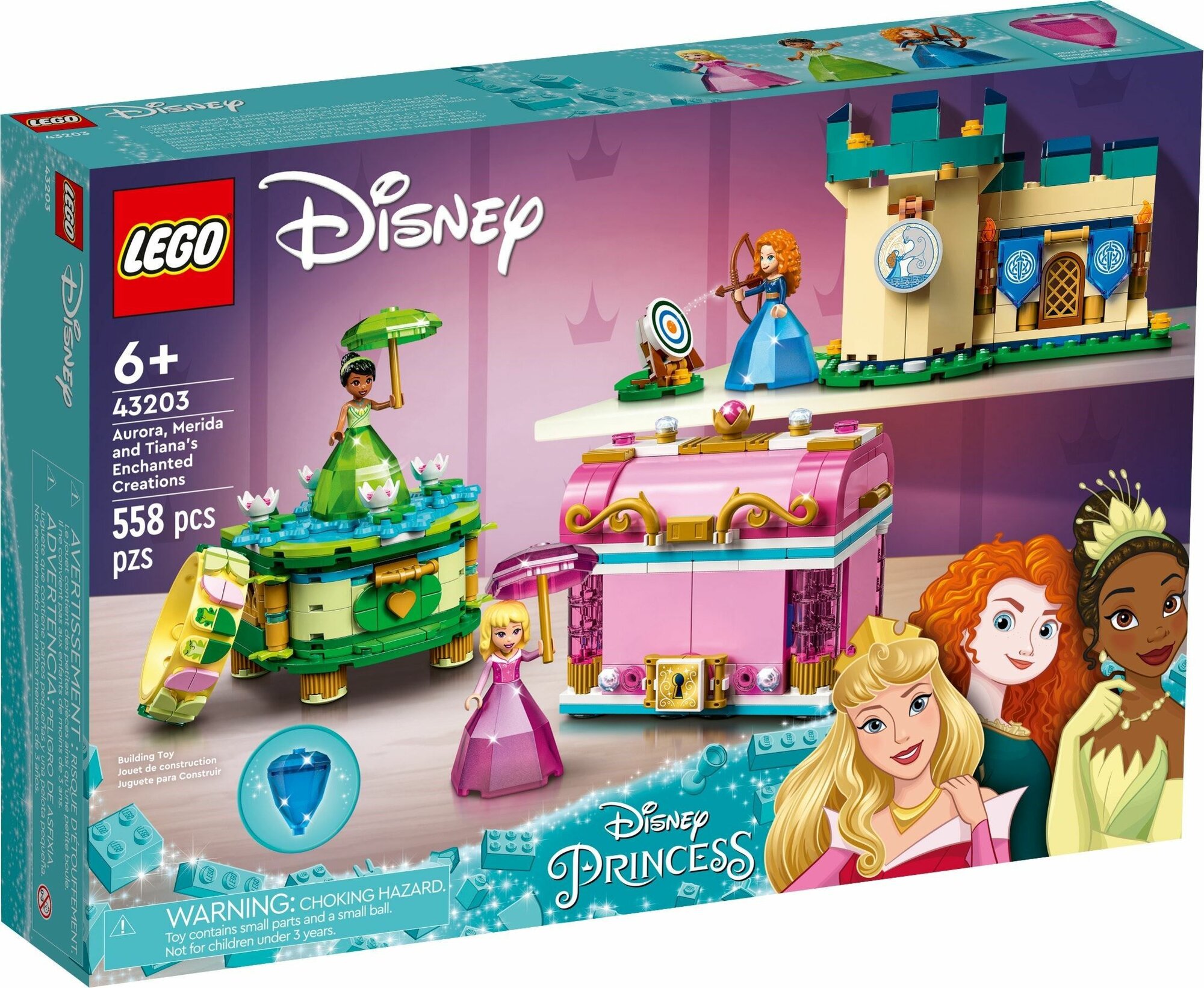 Конструктор LEGO Disney Princess 43203 Волшебные творения Авроры, Мериды и Тианы