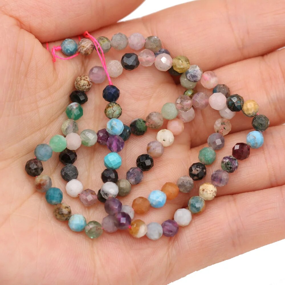 Полудрагоценные бусины гранат/лазурит/танзанит/хароит/рубин Mix