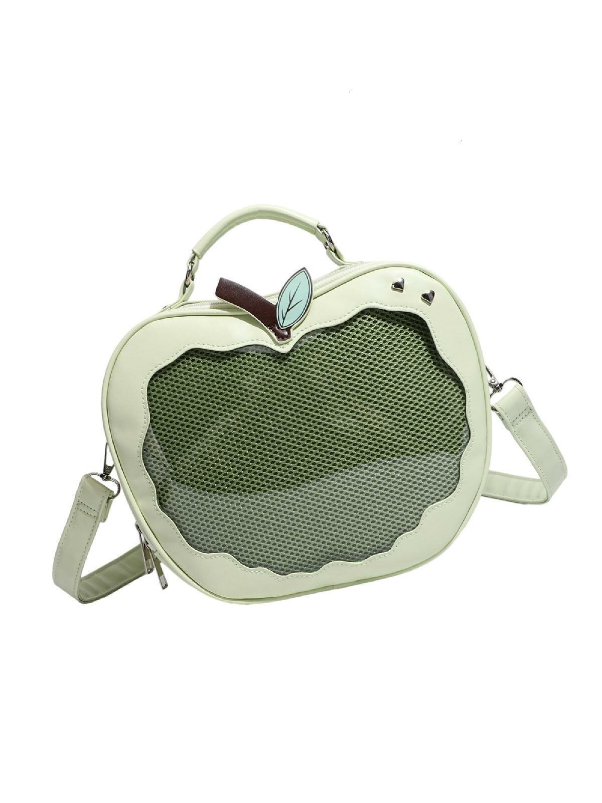 Прекрасная сумка Itabag для демонстрации булавок, сумка через плечо в стиле опрятности, сумка в форме яблок, сладкий рюкзак PU1eatherCrossbody Bag