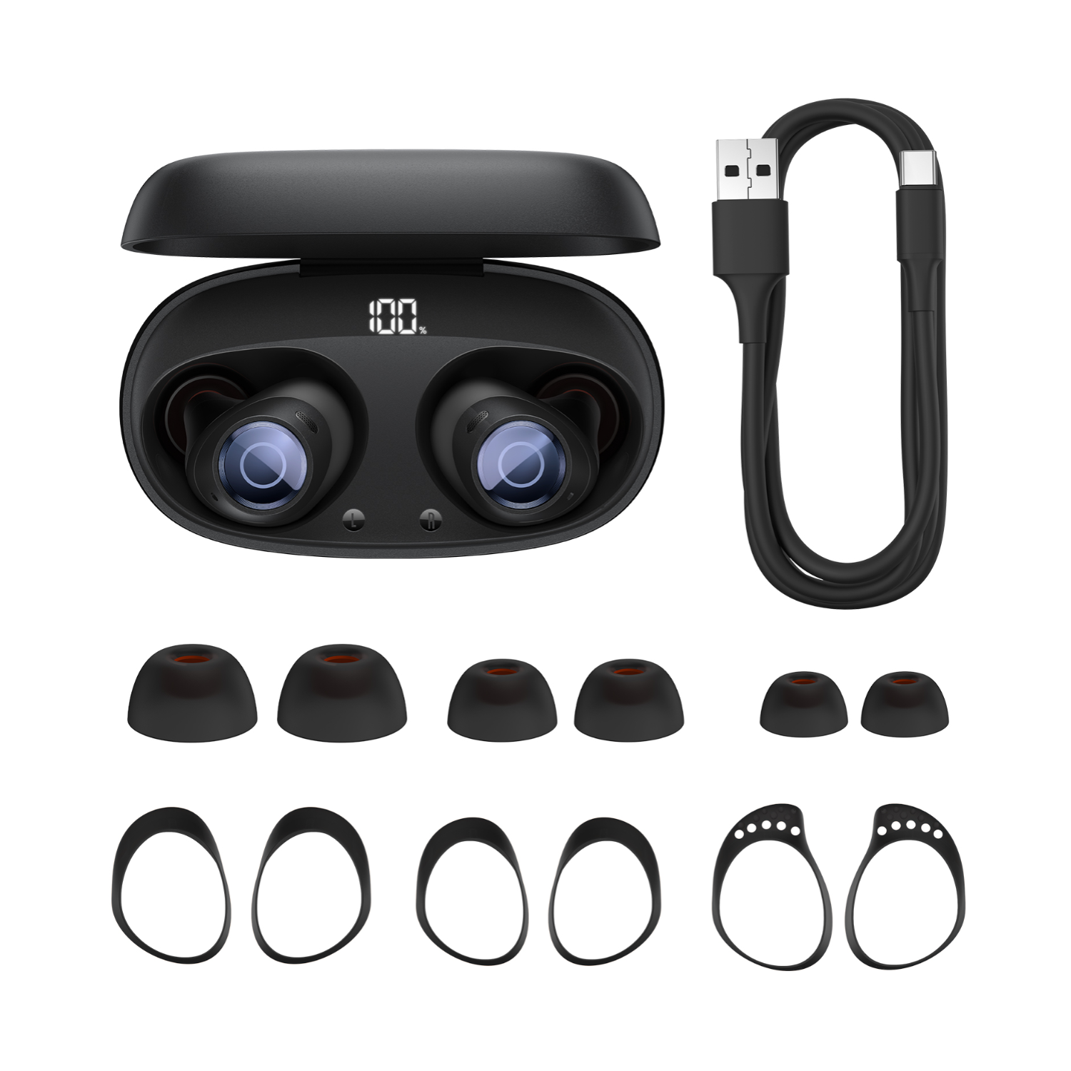 Baseus Bowie MA10 Pro True Wireless Earphones Cluster Black, модель Baseus Bowie MA10 Pro, материал титаново-пуриановый композит, полиуретан, технология подключения беспроводная, технология беспроводной связи Bluetooth, версия Bluetooth 5.3, диапазон