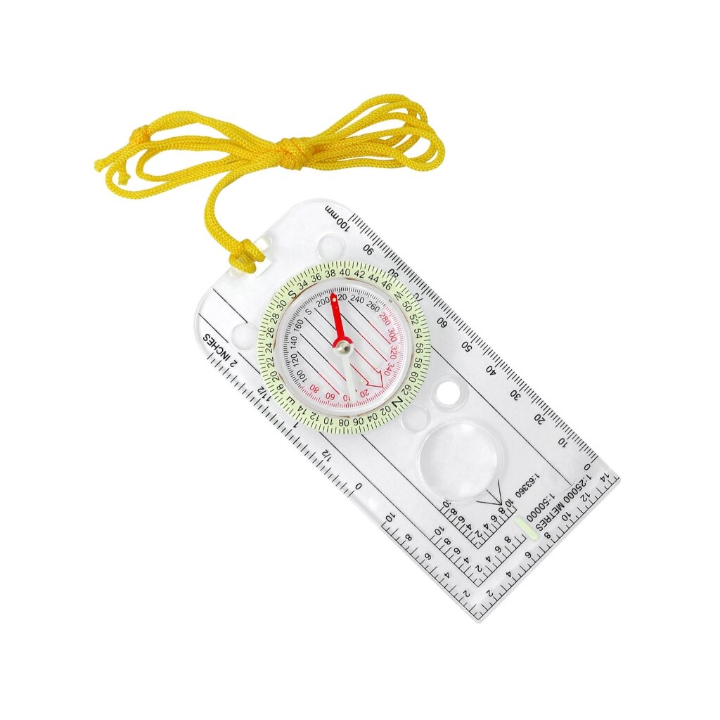 Карманные компасы для ориентирования с ремешком Акриловые Компасы Линейка масштаба карты