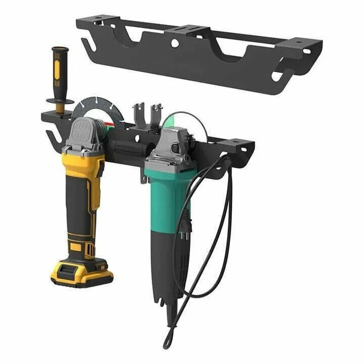 Настенный держатель для угловой шлифмашины - 2-х местная подставка для хранения болгарки