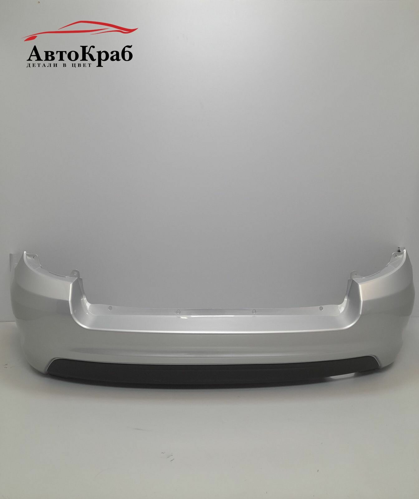 Бампер задний в цвет для Лада Гранта седан, рестайлинг 2018 - 2022 г. 610 - рислинг, серебристый