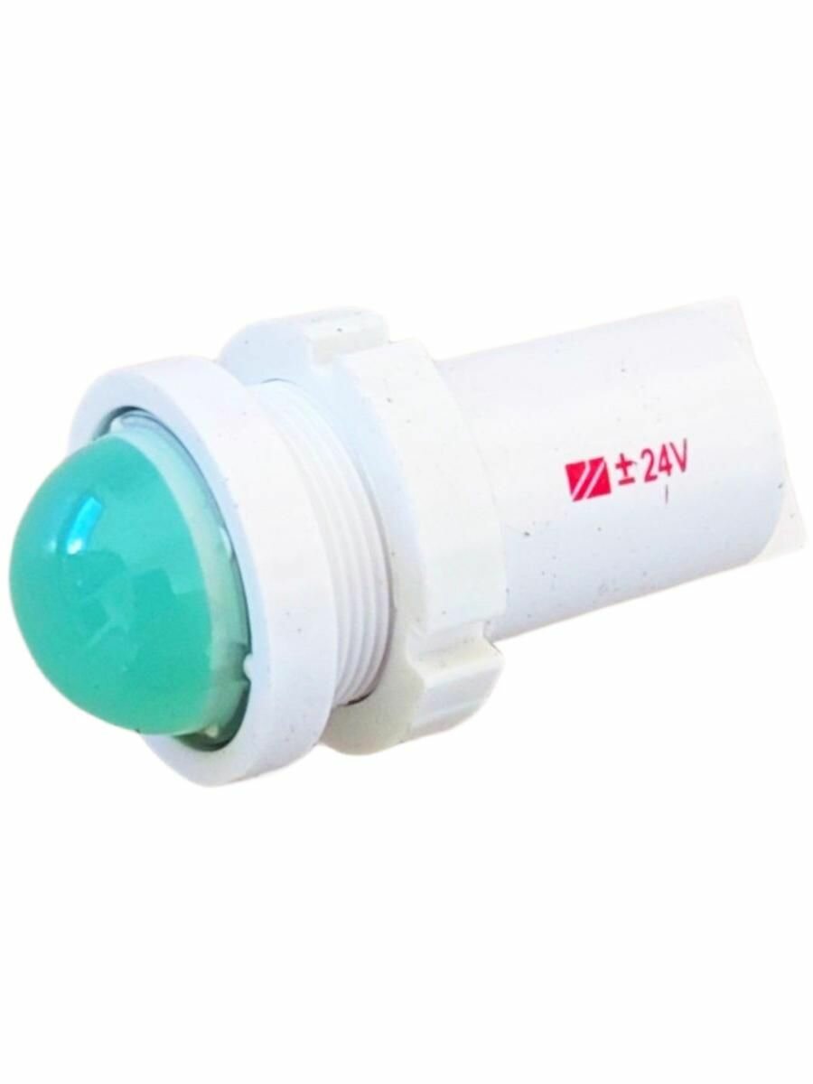 Лампа сигнальная СКЛ14 зеленая светодиодная 24В коммутаторная D22мм.