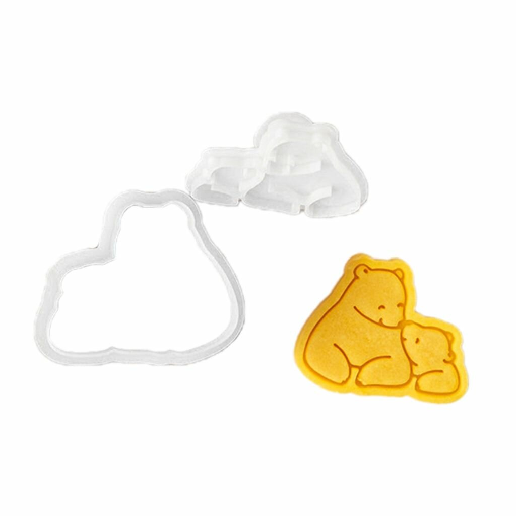 Форма для печенья с мультяшными животными-Белый Медведь С
