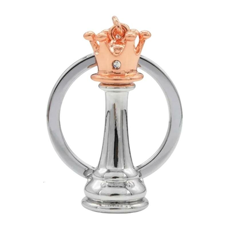 Шахматный брелок король-королева, Розовое золото