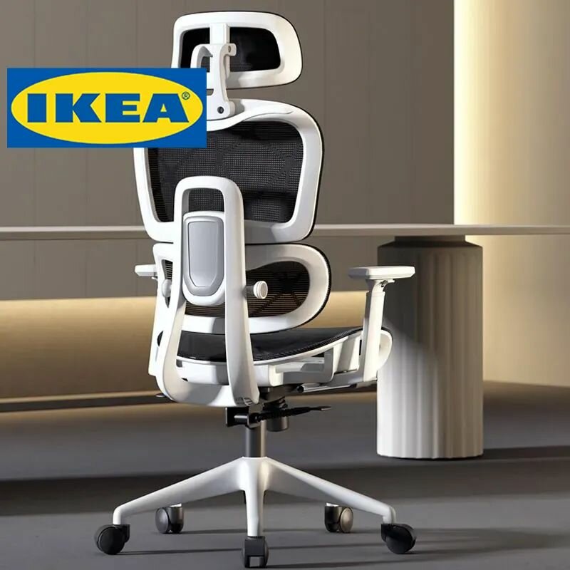 Алита Офисное кресло, Белая рамка, черная сетка, расслабляющее кресло + 3D подлокотники + полая сидушка + регулируемая глубина сиденья