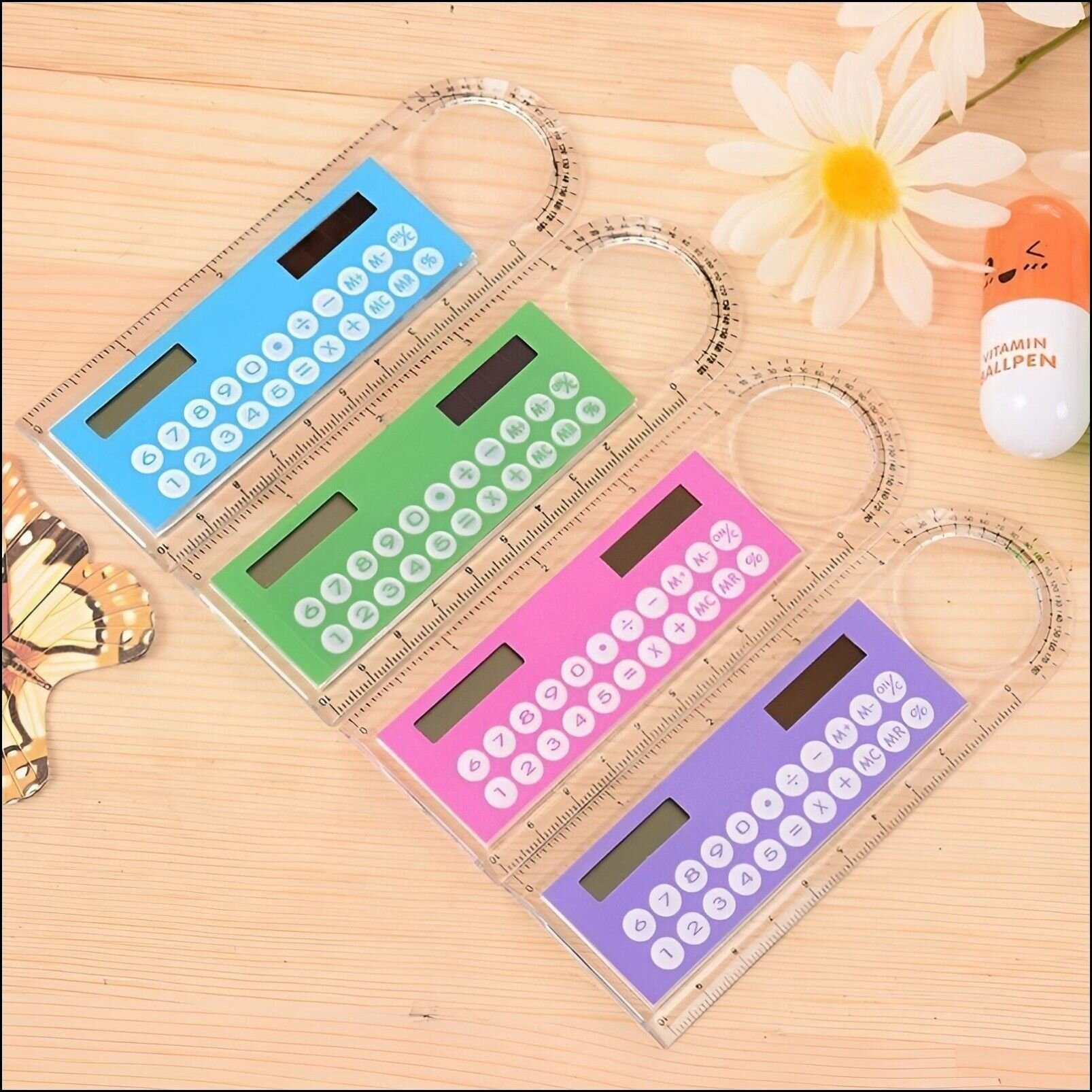 Бестселлер из прозрачной солнечной серии, математические игрушки с калькуляторомлупой и канцелярские принадлежности