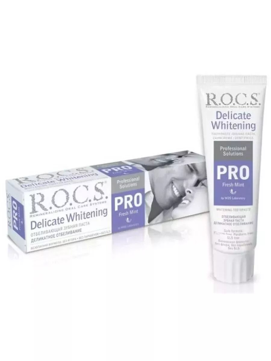 Rocs зубная паста pro fresh mint деликатное отбеливани-1шт.