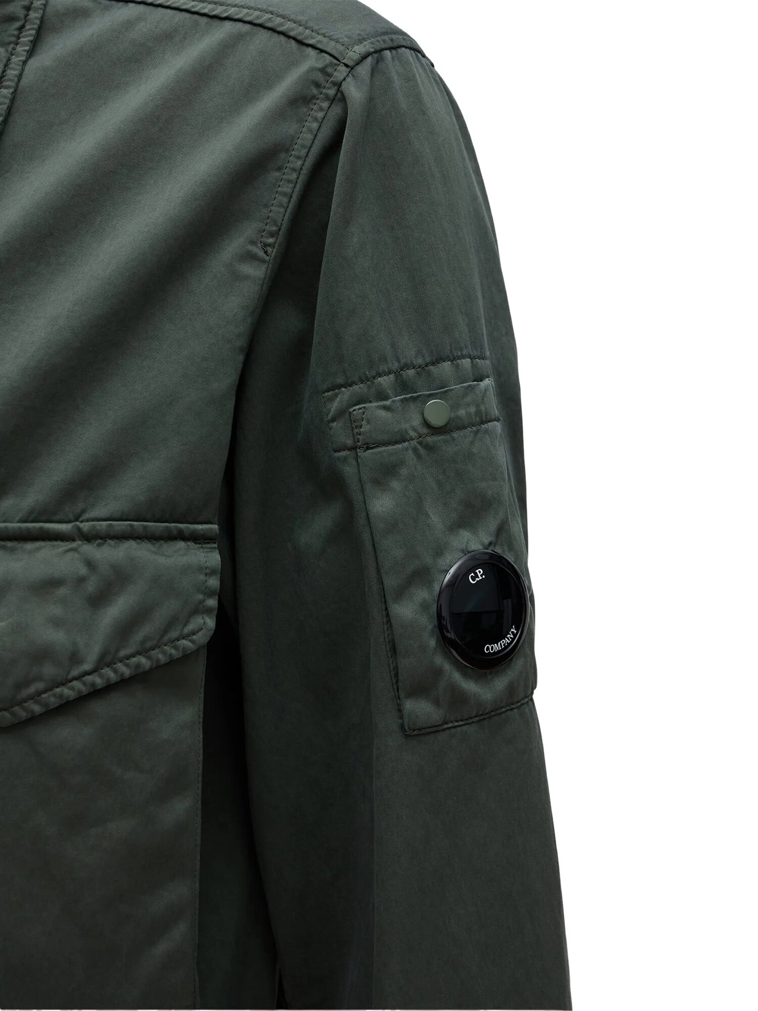 Куртка C.P. COMPANY Button patch jacket, размер 2XL, зеленый, — фото 1