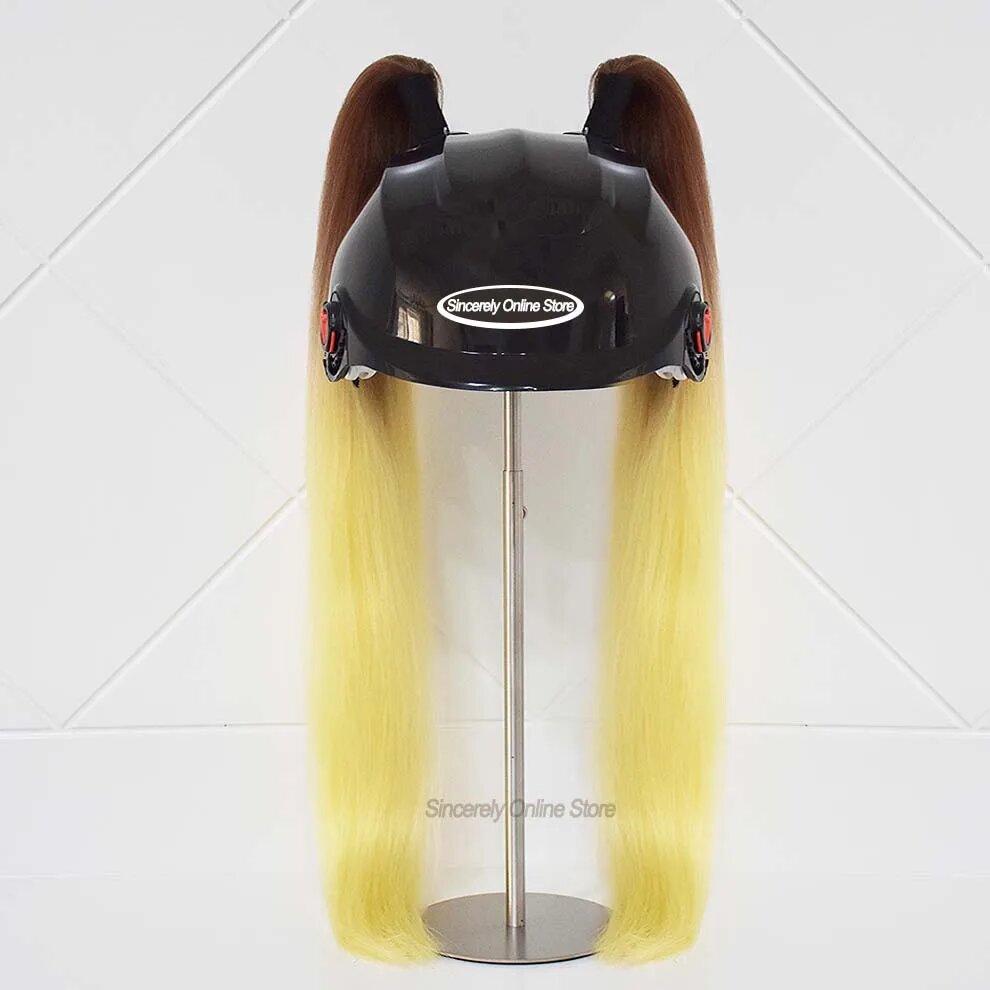 2 шт, новые косы для мотоциклетного шлема, женский декор, парик, косы для 2pcs B39(No helmet)