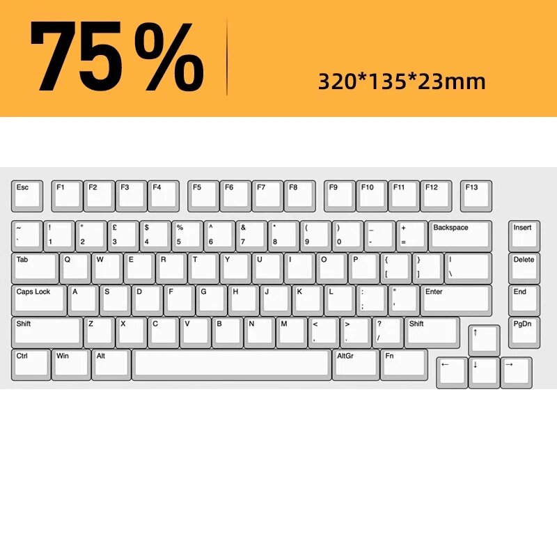 Чехол для механической клавиатуры 75 Layout, цвет: 75 Layout