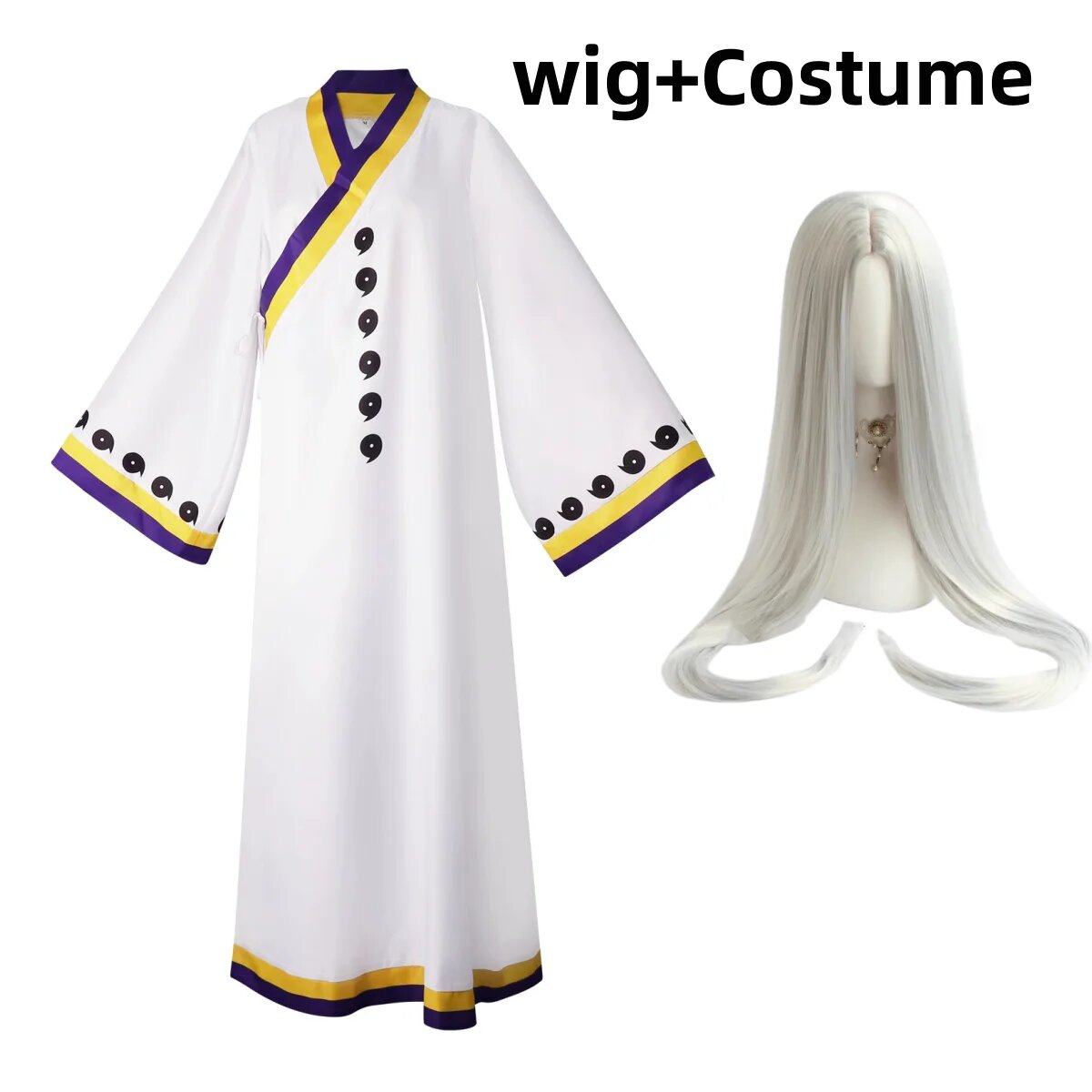 AESMT Косплей костюм Ootutuki Kaguya XXL, suit wig