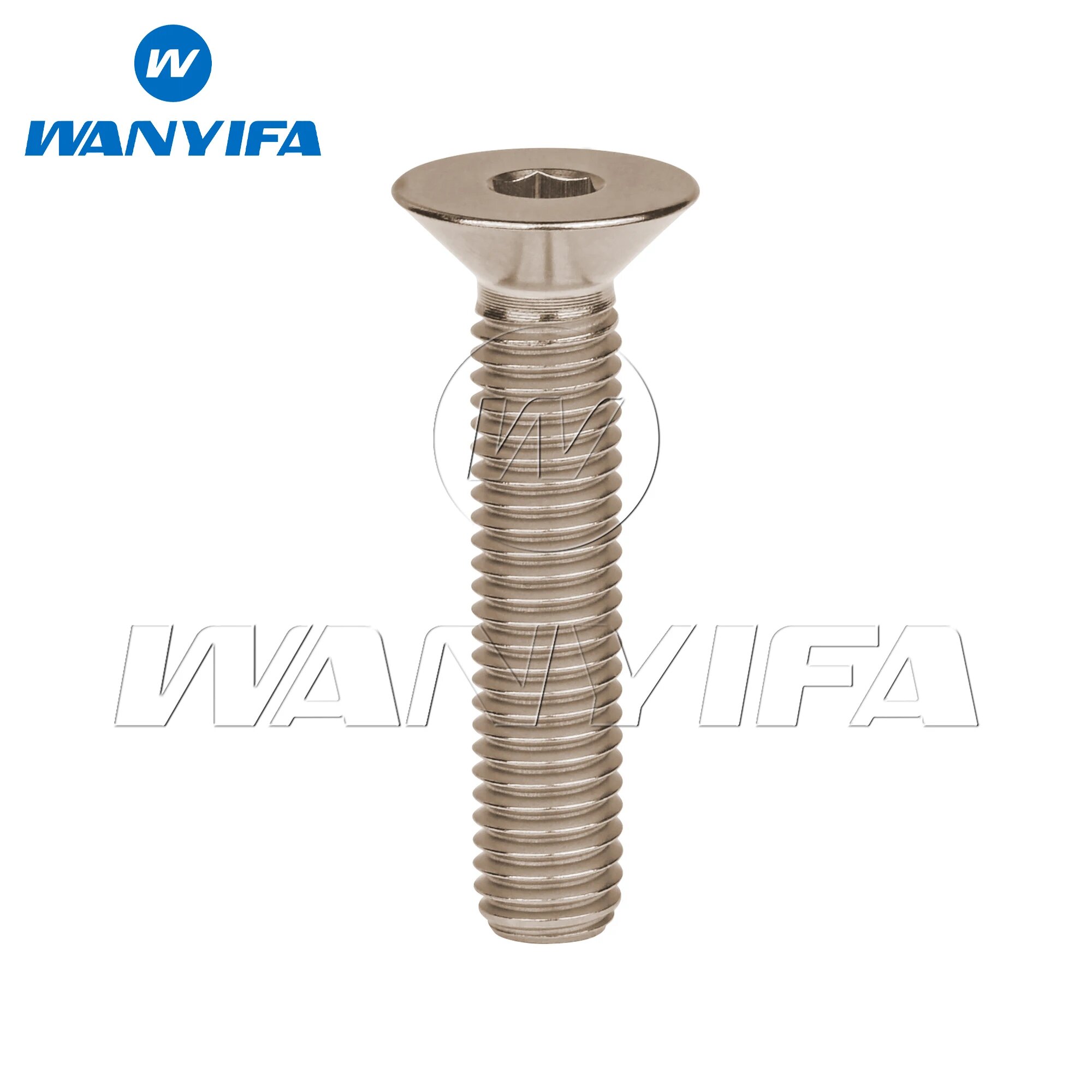 Титановый болт Wanyifa M6/M8x10 15, 20, 25, 30, 35, 40, 45, 50, 60, 65 мм DIN7991 Винт с потайной головкой и шестигранной головкой, крепеж из титанового сплава