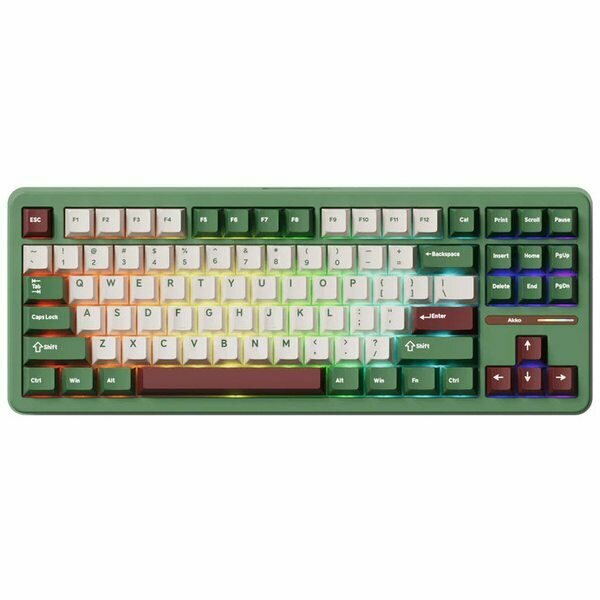 Akko Tac87 Matcha Red Bean Wireless Cilantro, зеленый, игровая беспроводная клавиатура