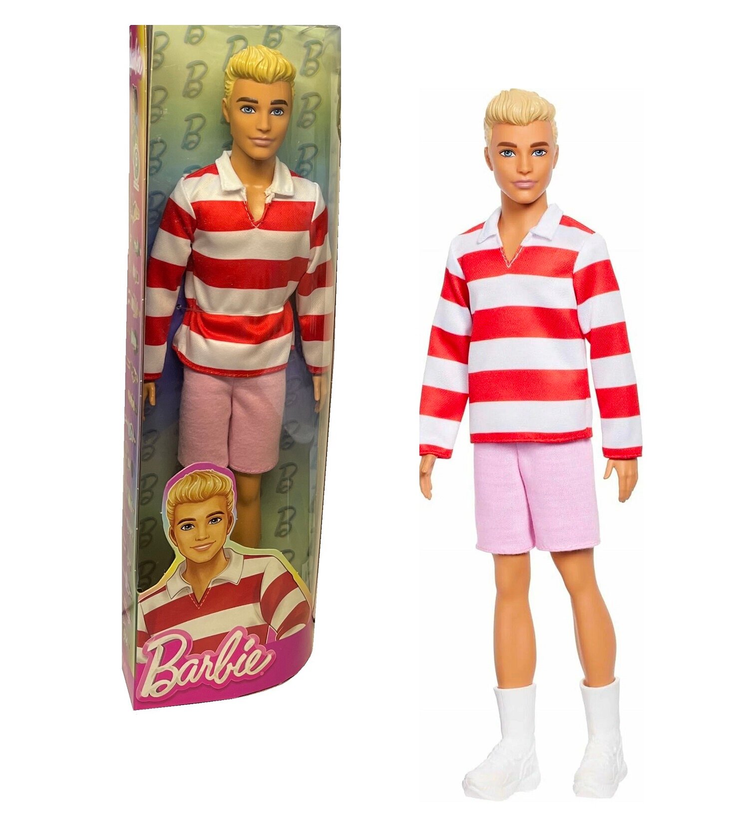 Кукла Barbie "Кен. Игра с модой", блондин, в полосатой рубашке