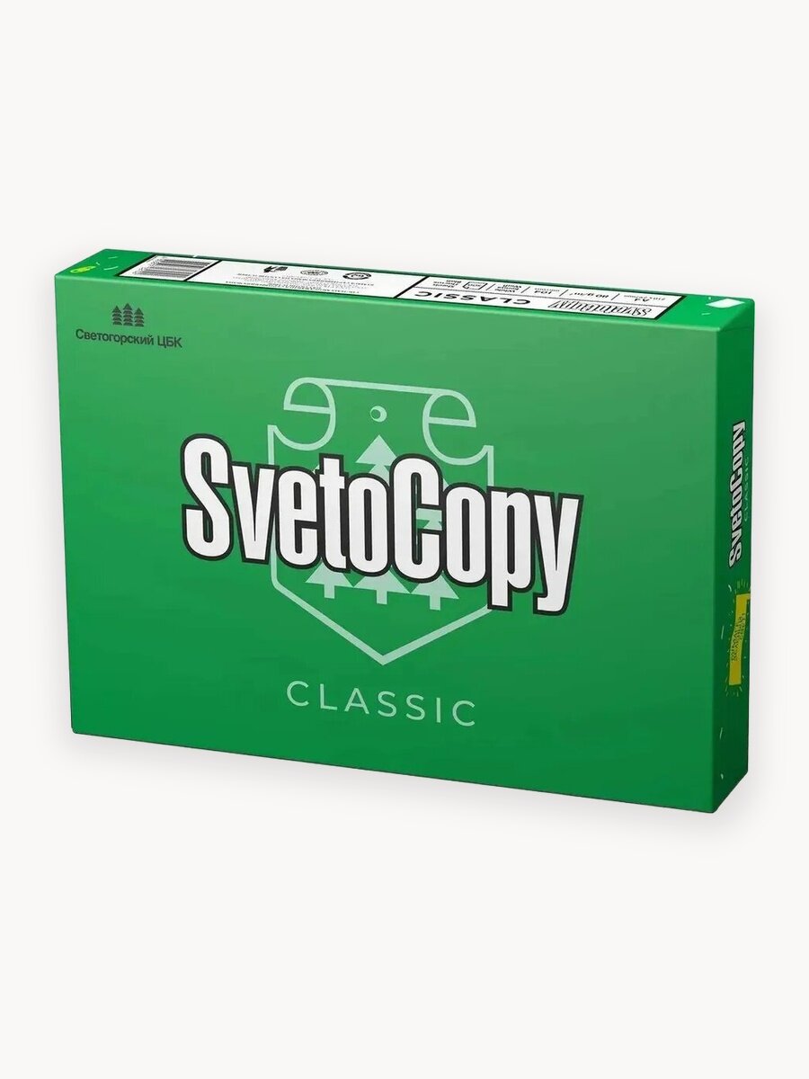 Бумага Офисная SvetoСopy Classic A4, 500 л, белая, 1