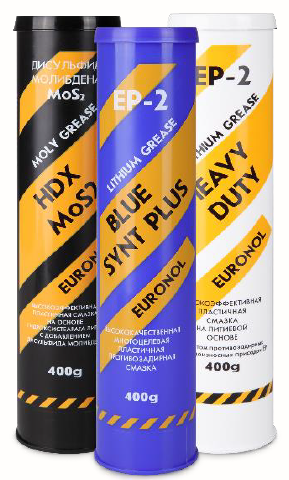 Консистентная смазка EURONOL GREASE HDX MoS2 - 3% NLGI 2 400 мл.