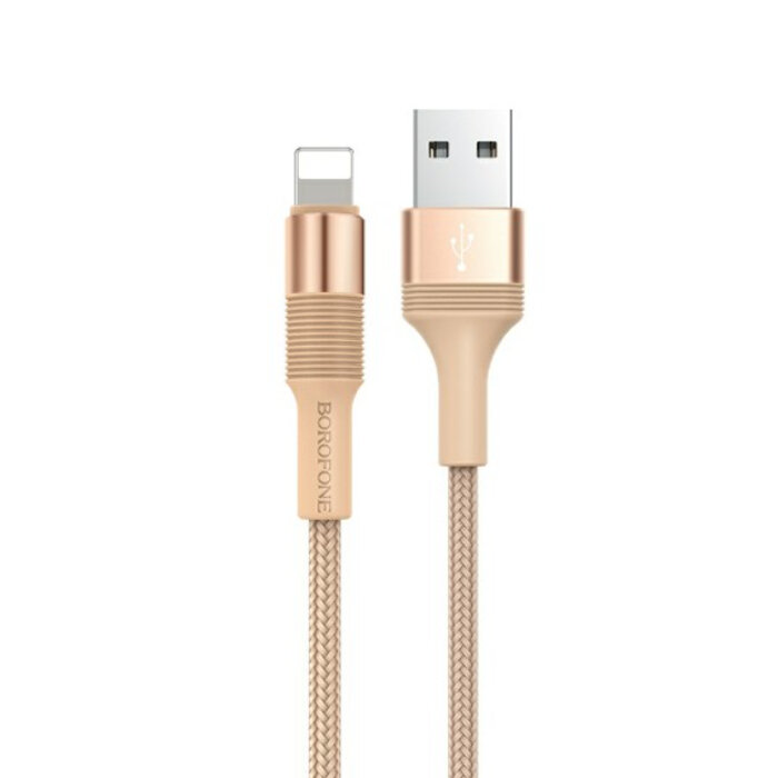 Borofone Кабель USB - Lightning Borofone BX21 Outstanding, 2,4A, 1,0 м, цвет золотой